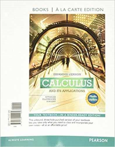 Calculus and Its Applications Expanded Version Media Update Books a la ...