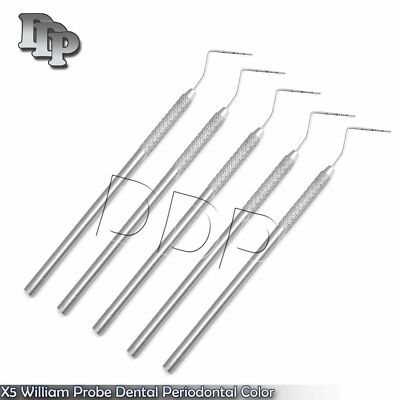 X5 William Probe Dental Periodontal Color Marking Depth Measuring ...