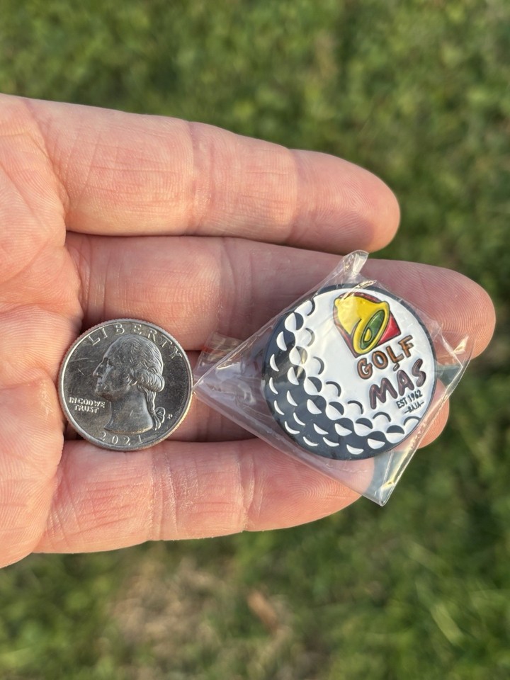 Taco Bell Golf Ball Hat Pin RARE Decades 80s 90s 2000s Live Mas Ball ...