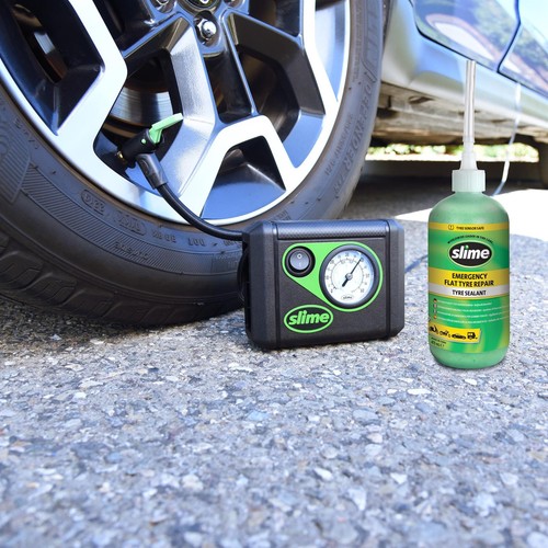 Slime Smart Emergency Flat Tyre Puncture Repair Air Compressor ...