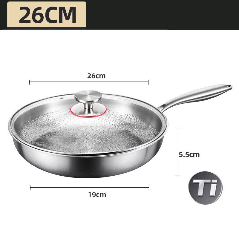 Titanium Pan Pro With Lid Durable Scratch Non Stick Titanium Frying Pan ...