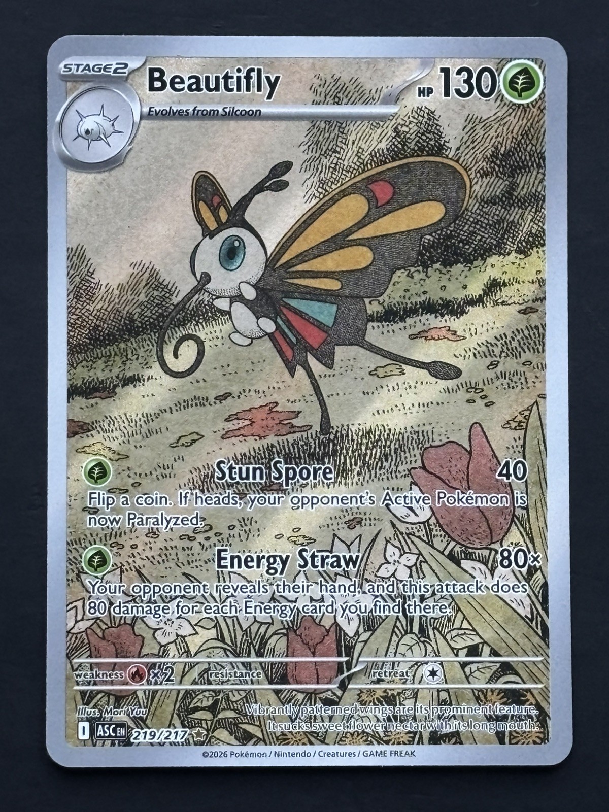 Beautifly 2026 Mega Evolution: Ascended Heroes #219/217 Illustration ...