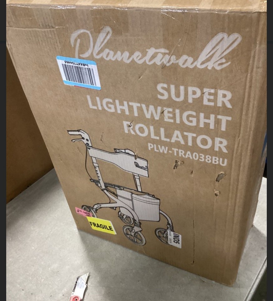 Super Lightweight Rollator for Seniors, Foldable Rolling Walker with ...