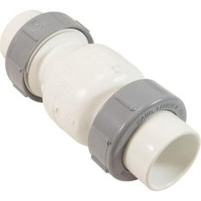 FLO Control Spring Check Valve 1-1/2" Sched 40 D2466 SXS White PVCI P/n ...