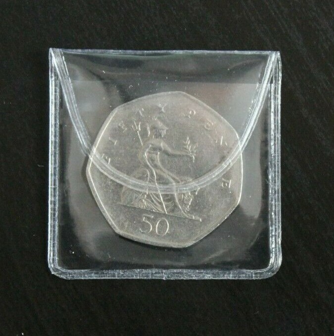 Clear Plastic Coin Holders Wallets Pockets Storage for 50p, £1, £2, £5 ...