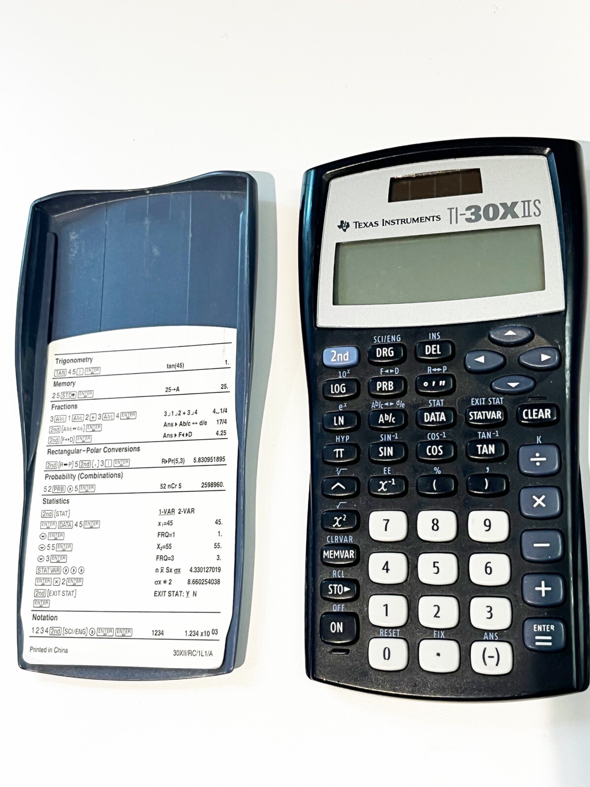 Texas Instruments TI-30X IIS Solar Calculator Tested Blue | eBay