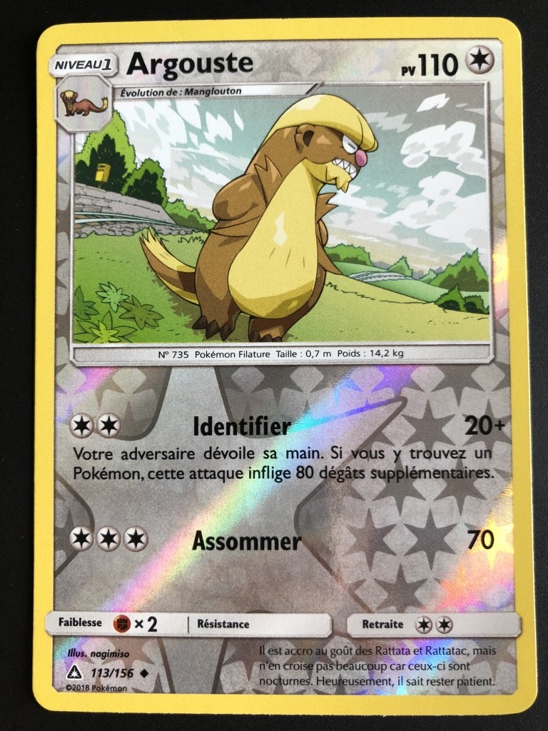 Carte Pokemon ARGOUSTE 113/156 REVERSE Soleil et Lune 5 SL5 FR NEUF | eBay