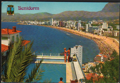 POSTAL BENIDORM PLAYA LEVANTE COSTA BLANCA ALICANTE POSTCARD POSTKARTE ...