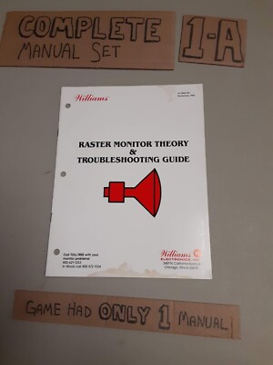 Original Arcade Manual: 1982 Raster Arcade Monitor Theory ...