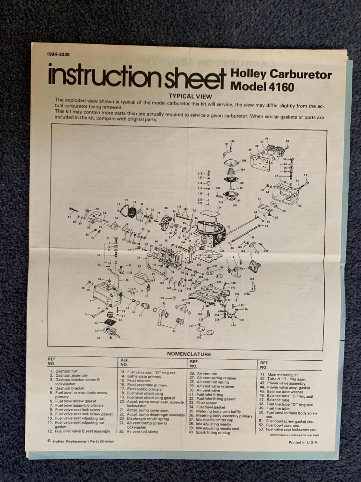 HOLLEY 4150 &4160 CARBURETOR & EDELBROCK info | eBay