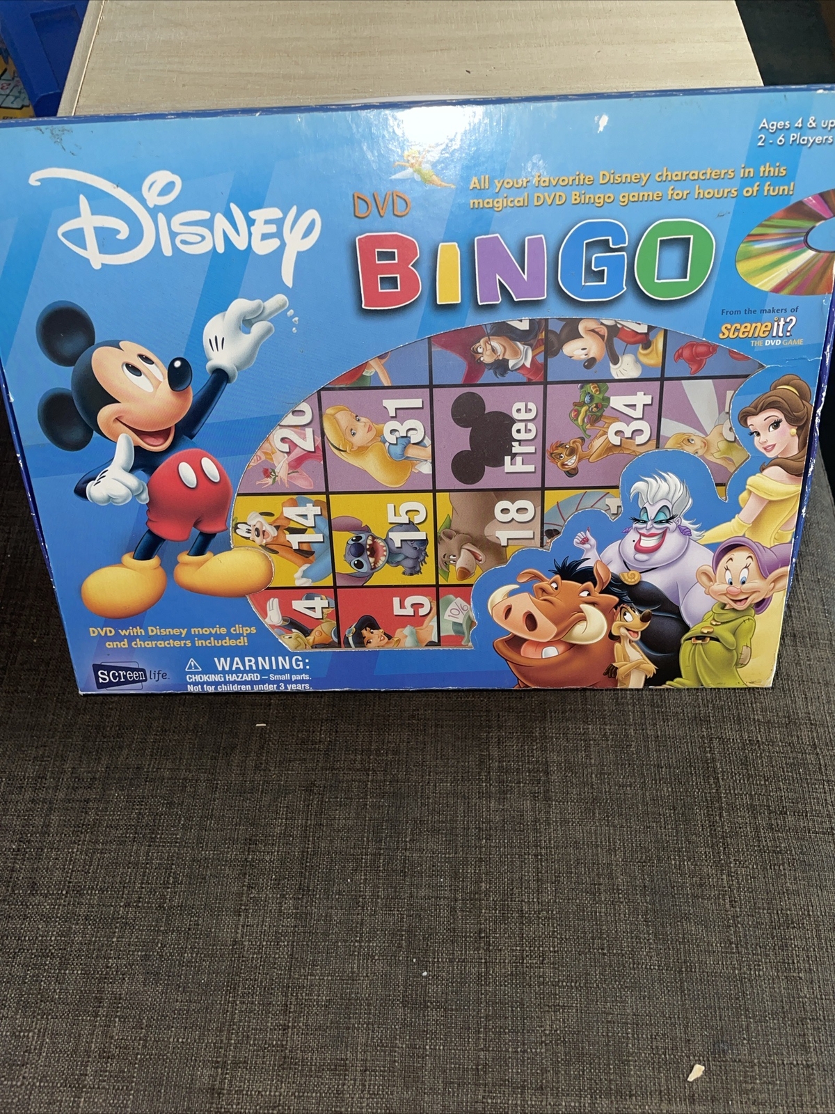 Disney DVD Bingo Movie Clips HD Video Game 4+ 2-6 players Disney Fun ...