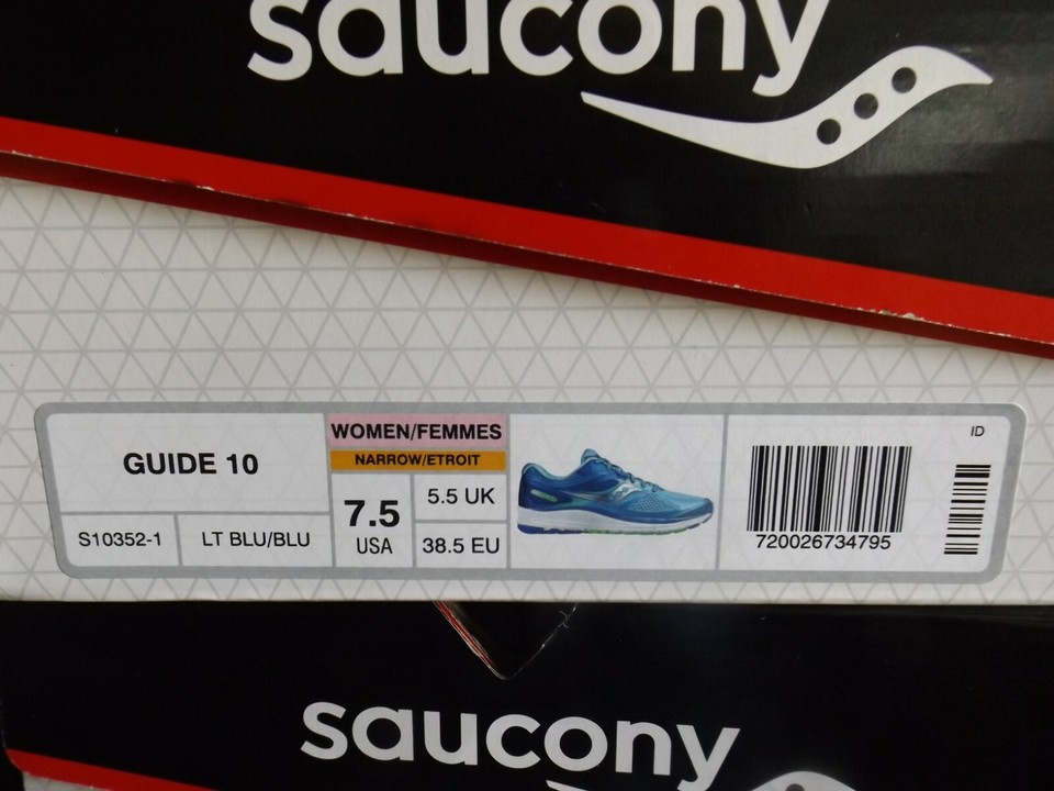 Saucony Guide 10 Women's Width NARROW Running Shoes Light Blue/Blue ...