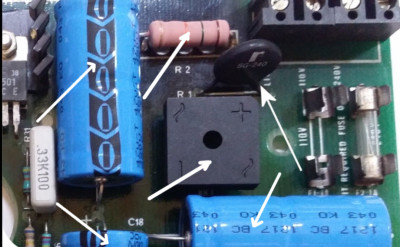 Linn Valhalla HV update / repair kit Inrush, Resistors, Bridge ...