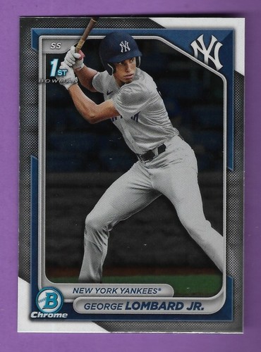 GEORGE LOMBARD JR 2024 TOPPS BOWMAN CHROME 1ST ROOKIE RC INSERT #BCP-79 ...