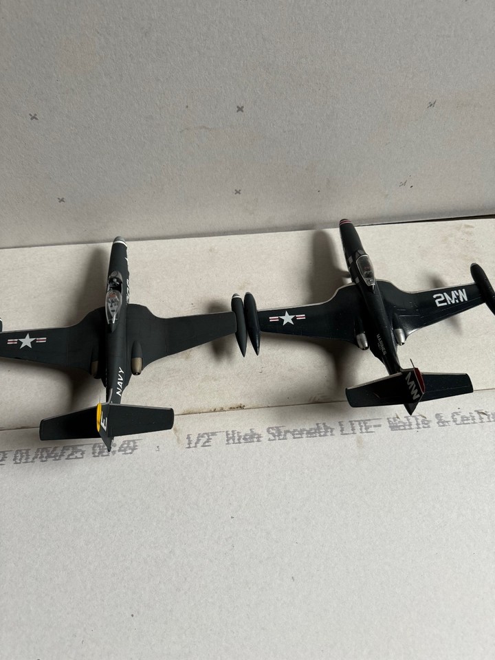 2 Professionally Built F2H-2N Banshee Night Fighter Model 1/48 Scale | eBay