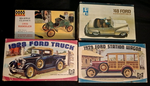 MPC HAWK IMC Cars VINTAGE LOT MODEL KITS 4 EMPTY BOXES w/Instructions 1 ...
