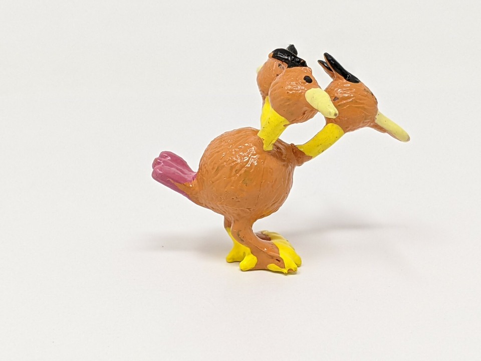 Pokemon Dodrio Figurine 1 1/4" Three Headed Bird Orange And Yellow | eBay