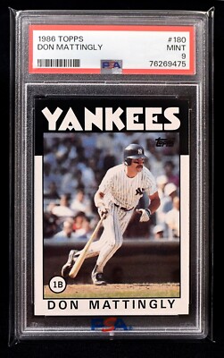 1986 Topps Don Mattingly #180 Yankees - PSA 9 MINT - Great centering ...