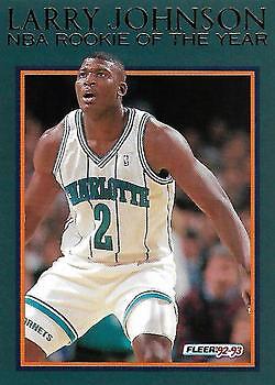 1992-93 Fleer #14 Larry Johnson Larry Johnson NBA Rookie of the Year | eBay