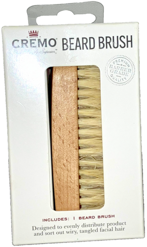 Cremo Beard Brush w/ 100% Plant Based Sisal Bristles for Wiry Facial ...