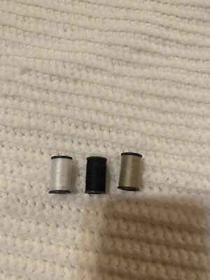 SALE NEW Lot of 3 Mini/Travel Size Thread Spools, Beige, Black, White ...
