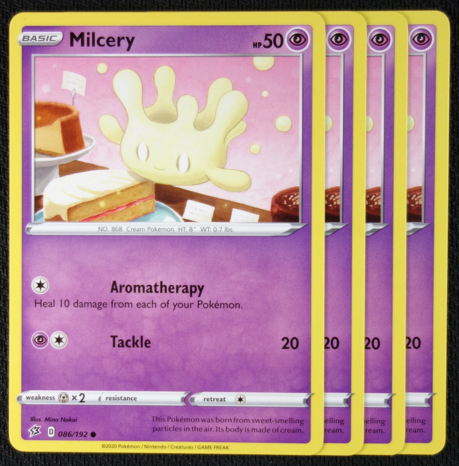 Pokemon Cards 4x Milcery 086/192 Playset Rebel Clash NM/M | eBay