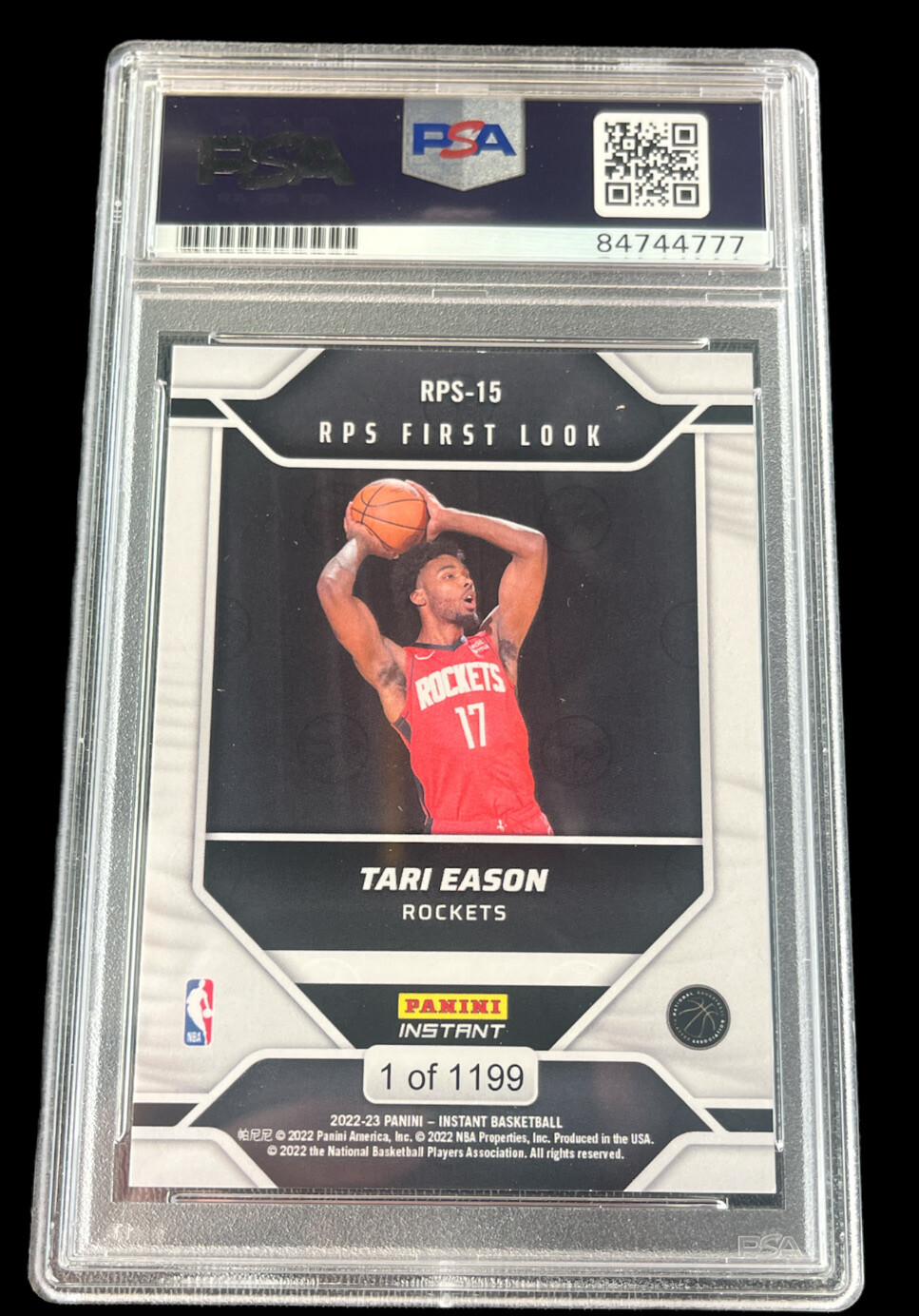 Tari Eason Signed 2022 Panini Instant RPS First Look Rookie Card /1199 ...