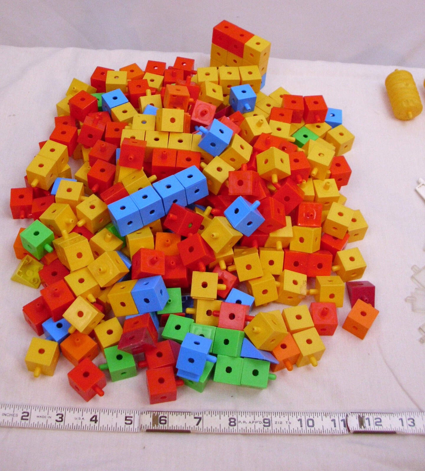 MATTEL TOG'L BLOCKS BUILDING PLAYSET VINYL CASE WITH PARTS AND PIECES ...