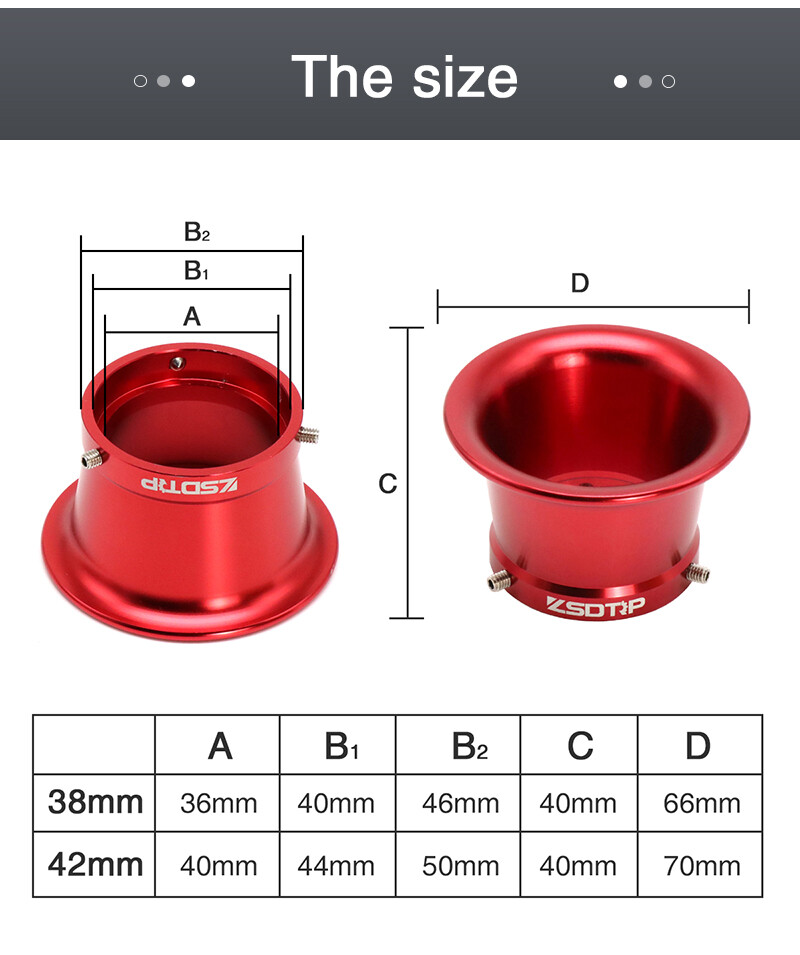 Motorcycle Velocity Stack Carb 44mm Air Filter Cup Funnel for PHBH 26BS ...