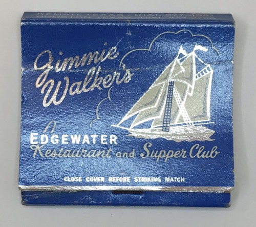 Matchbook Cover Jimmie Walker’s Edgewater Restaurant & Supper Club Kemah Texas | eBay