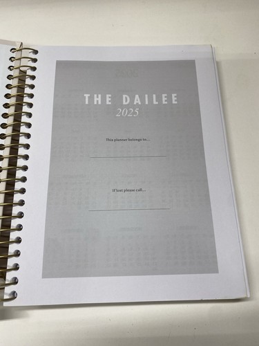 2025 Planner Notebook White The Dailee (See Description) | eBay