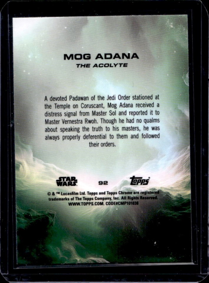 2025 Topps Chrome Star Wars Mog Adana Kashyyyk Green Refractor #/99 | eBay