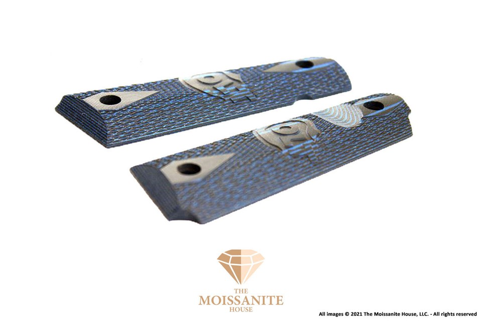 COLT 1911 GOLD CUP GRIPS G10 FULL SIZE BLUE DOUBLE DIAMOND COLT LOGO ...