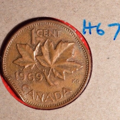 1969 Canada Penny - Double Clipped? - H-67 | eBay