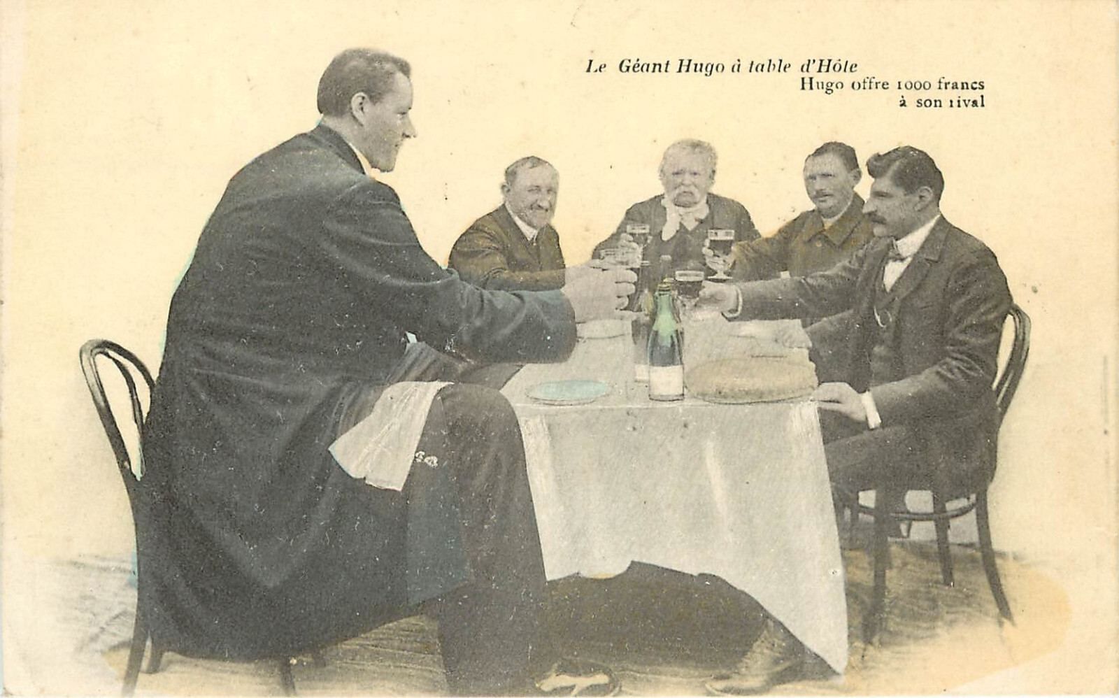 Postcard Le Geant Baptiste Hugo French Giant Hugo Offer 1000 Francs ...