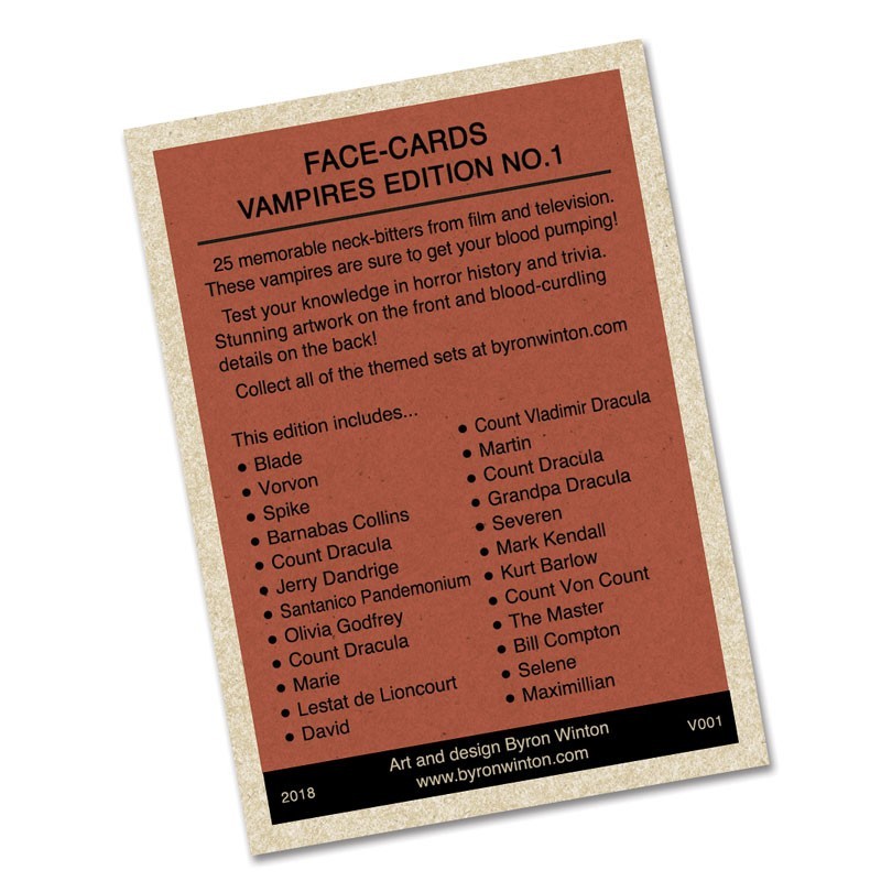 FACE CARDS: VAMPIRES trading cards by BYRON WINTON | eBay