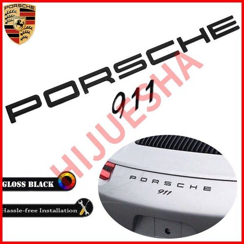 Gloss Black Porsche Old 911 Letters Rear Badge Emblem Look Deck lid OEM ...