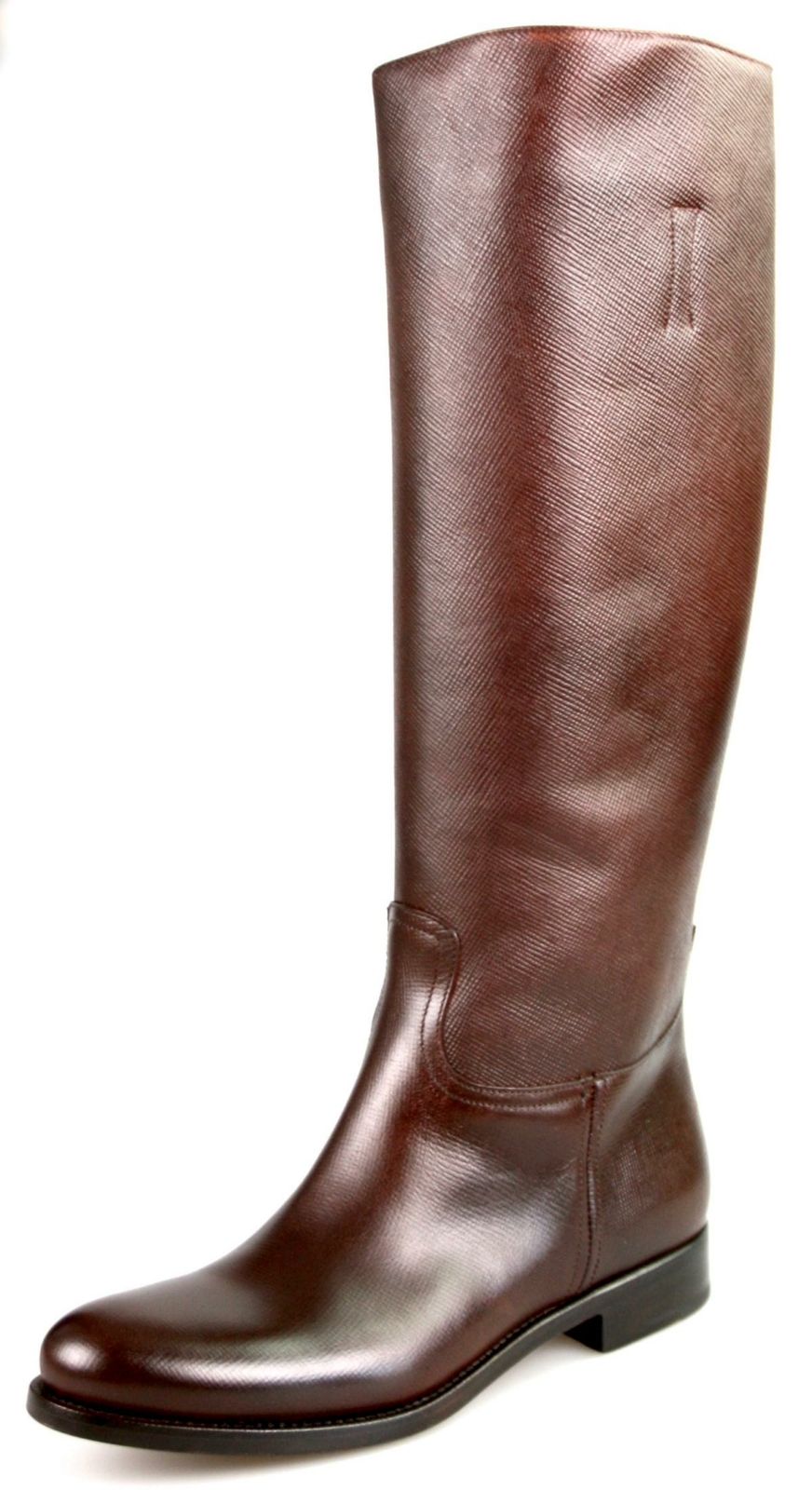 LUXURY PRADA SAFFIANO JACK RIDING BOOTS 1W948D BROWN NEW US 11 EU 41 41 ...