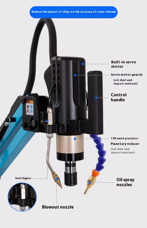 CNC Electric Tapping Machine M6-M24 Moving Servo Motor Tapping Machine ...