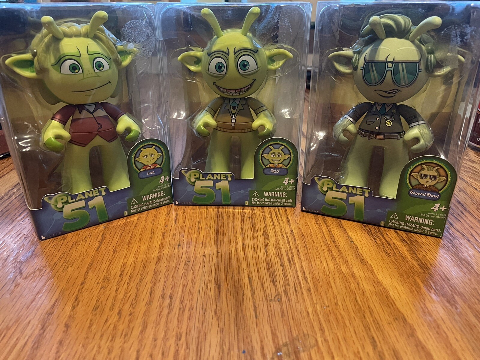 Planet 51 Action Figures By Jazwares Dated 2009 NIB General Grawl/Lem ...