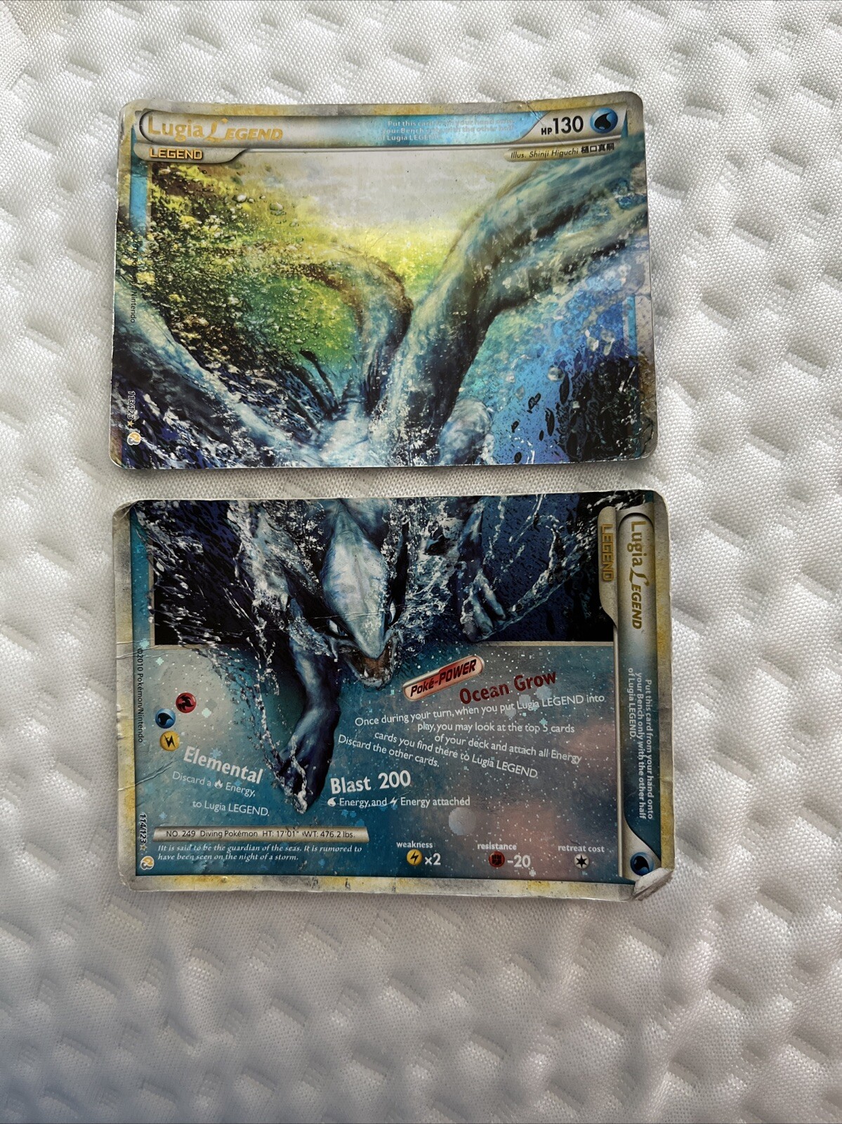 ULTRA RARE Lugia Legend Set 113 114/123 Pokemon Heart Gold Soul Silver ...