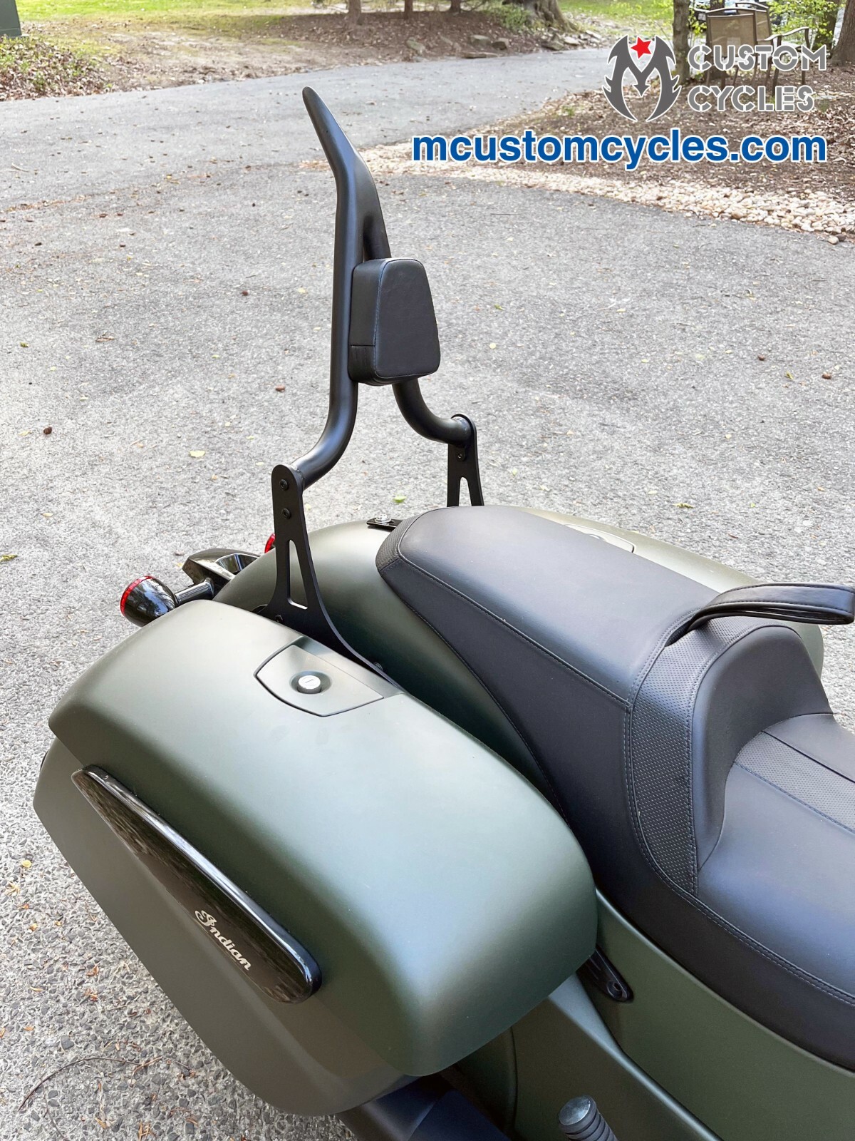 18" Sissy Bar Passenger Backrest for Indian Springfield, Indian Chief ...