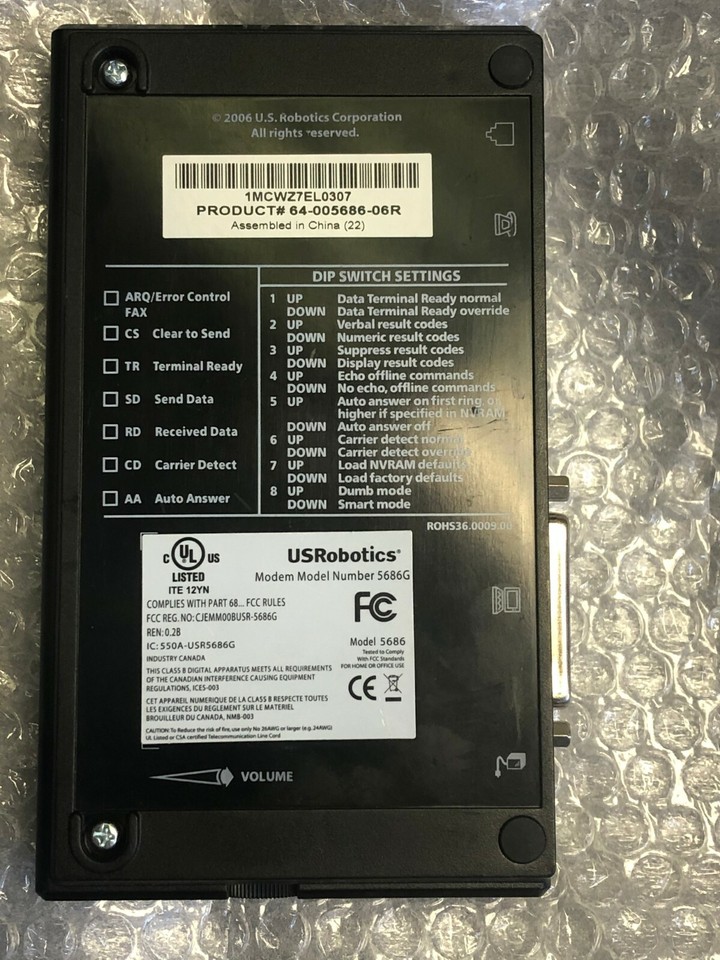 US Robotics V.92 USR5686G External Modem | eBay