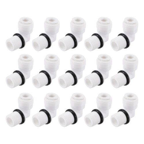 Quick Connector G1/4 Male Thread to 1/4" Elbow Fitting 29x27mm White ...