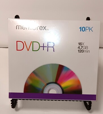 Memorex DVD+R Unopened / 120min / 16X / 4.7GB / with cases / 10pk - E ...