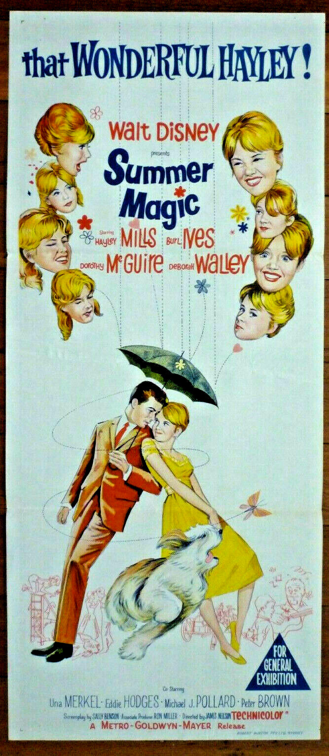 SUMMER MAGIC Disney Original 1963 Australian Daybill Movie Poster ...