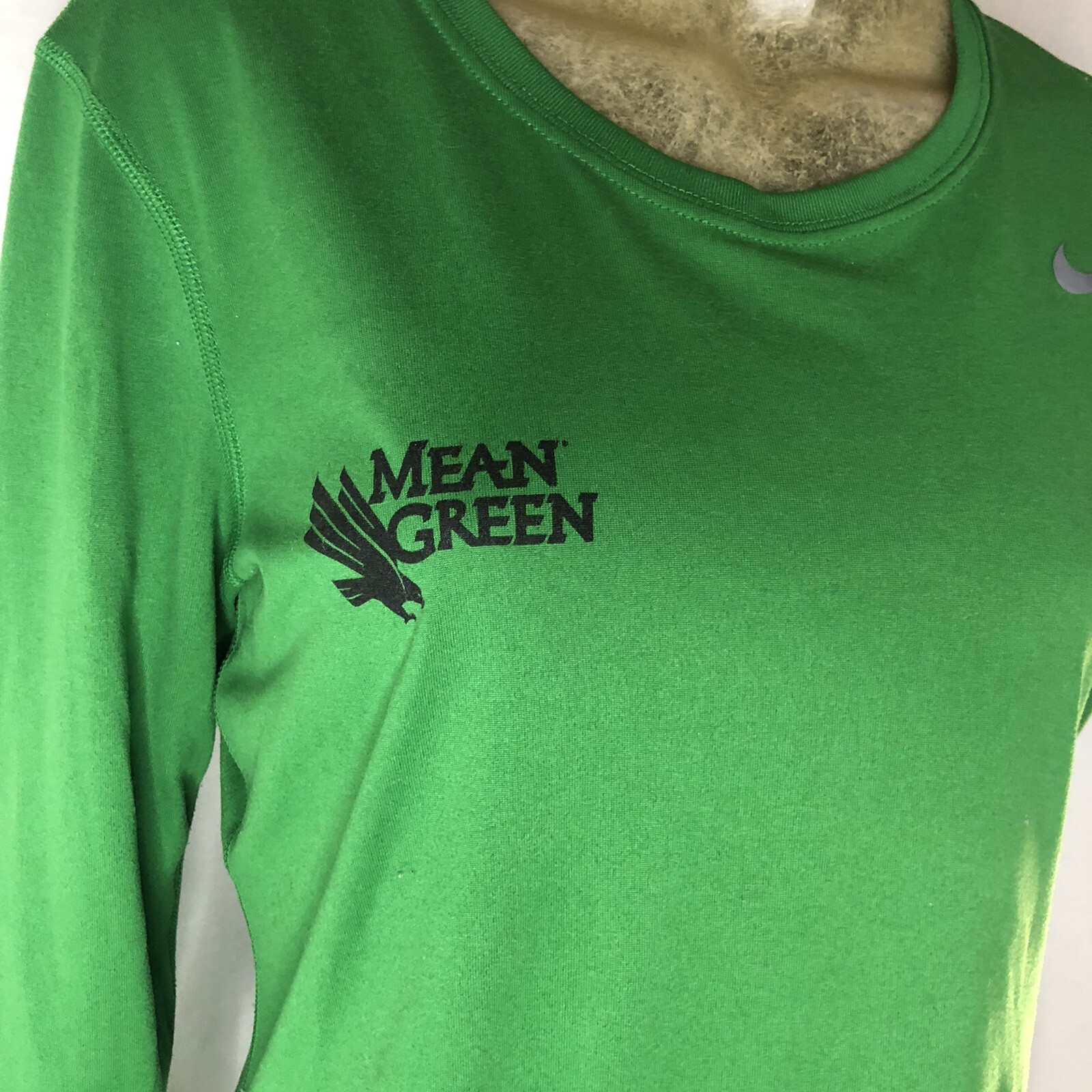 Nike UNT Logo Women's Med long sleeve Mean Green Zasby's Tee T shirt | eBay