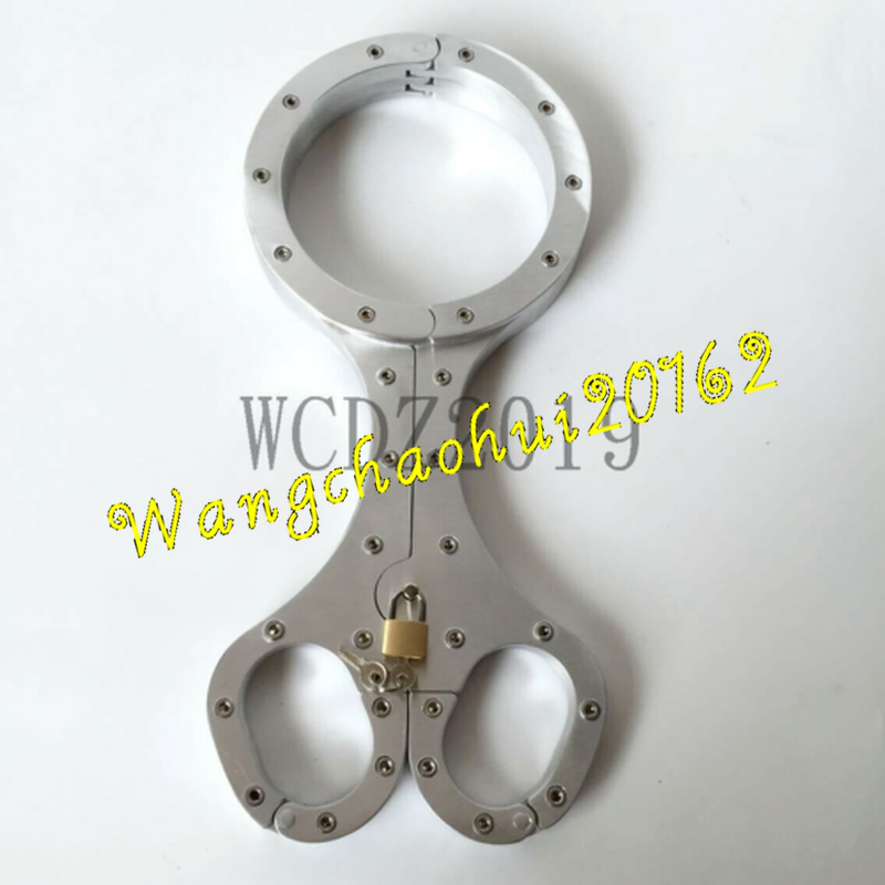 Constraint Heavy Duty Metal Collar Wrist Restraints Handcuffs Cangue ...