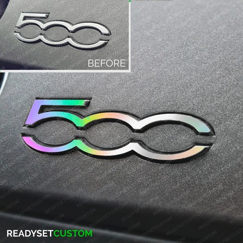 500 Dashboard Badge Colour Change Overlay Decal Sticker, Fiat 500 ...
