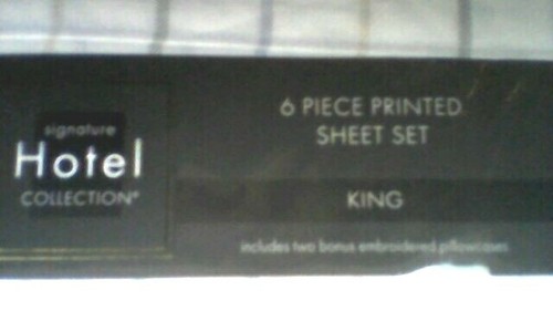 SIGNATURE HOTEL COLLECTION - 6 PIECE PRINTED SHEET SET ( KING SIZE ...